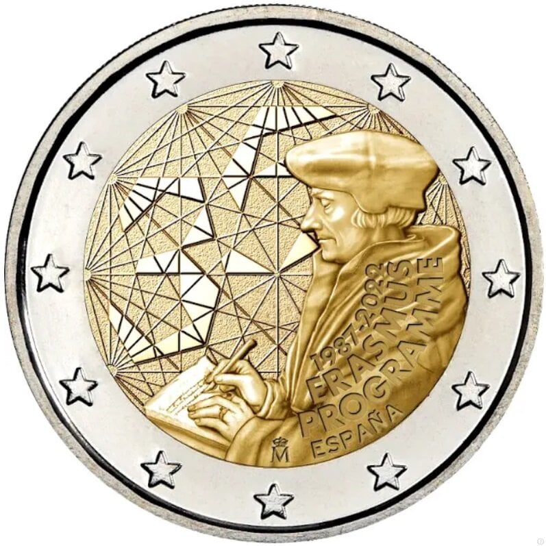 Spanje 2 Euromunt 2022 “35 jaar Theoloog Erasmus”